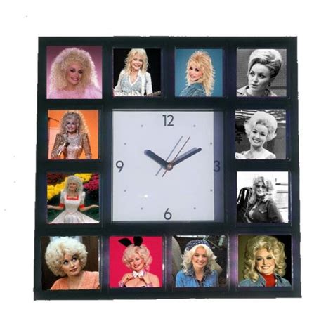 Wall Decor Dolly Parton History Clock With 12 Pictures Poshmark