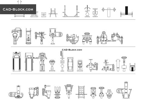 Fitness Equipment Cad Blocks Free Download