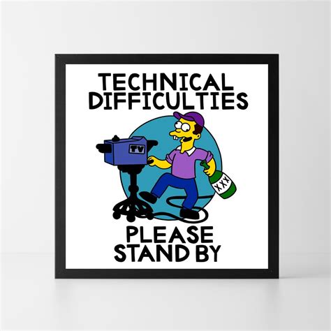 The Simpsons Technical Difficulties Kbbl Drunk Cameraman Art Print