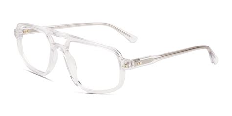 Meditate Aviator Crystal Clear Glasses For Men Eyebuydirect Canada