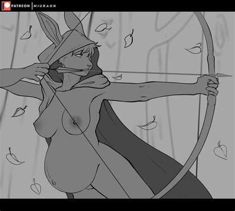 Rule Fingers Anthro Areola Arrow Weapon Big Breasts Bow Weapon Breasts Cloak Clothing