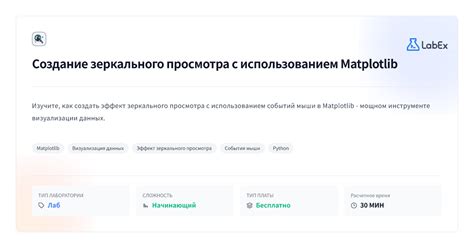 Создание зеркального просмотра с использованием Matplotlib Labex