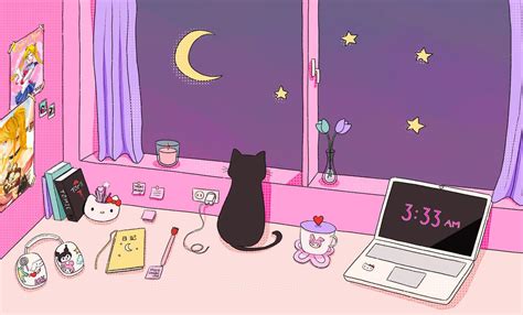 Best 12 Animated Twitch Cute Pink Pixel Window Screens Offline Brb Starting Soon Kawaii