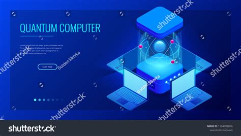 Isometric Quantum Computing Supercomputing Quantum Computer Stock