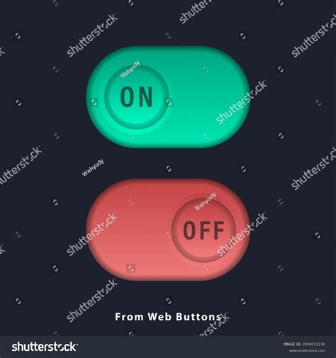 Turn Off Red Green Button Icon Stock Vector Royalty Free Shutterstock