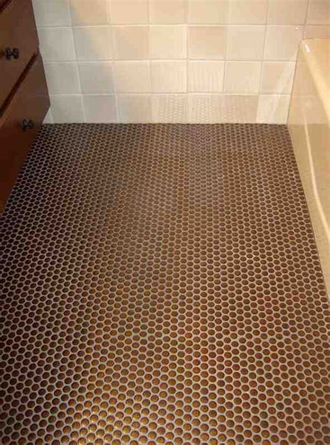 Pennies As Flooring Penny Round Tile Bathroom Penny Tile Floors