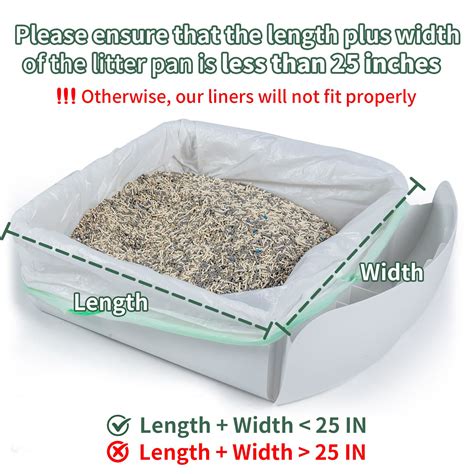 Getuscart 40 Count Cat Litter Box Liners For Automatic Cat Litter Box