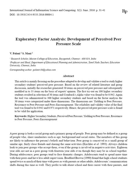 exploratory factor analysis development pdf