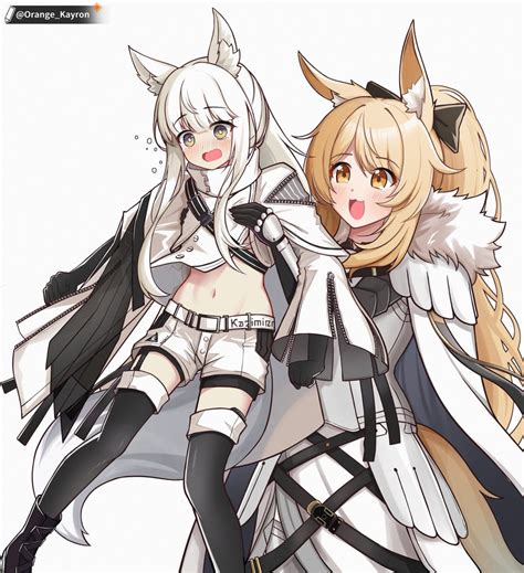 Platinum And Blemishine Arknights Drawn By Orange Crayon Danbooru