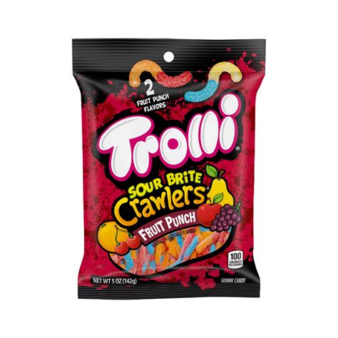 Trolli Gummy Candy Sour Brite Crawlers Fruit Punch