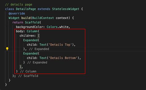 Flutter Codelab 3 Creating The Details Page Building Layouts In