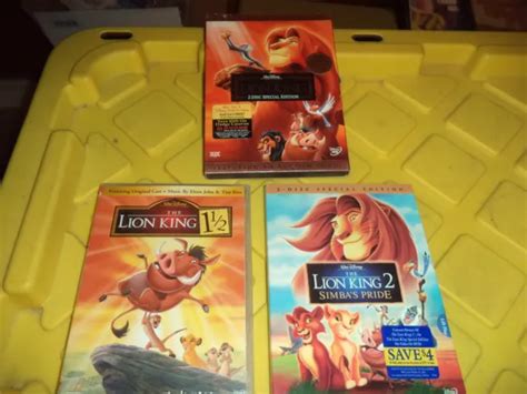 Disneys The Lion King Trilogy Dvd Lot 1 1 12 2 Complete £14