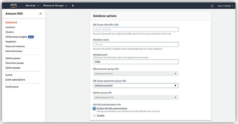 Postgresql Where Is Enable Iam Db Authentication On A Dbt2micro