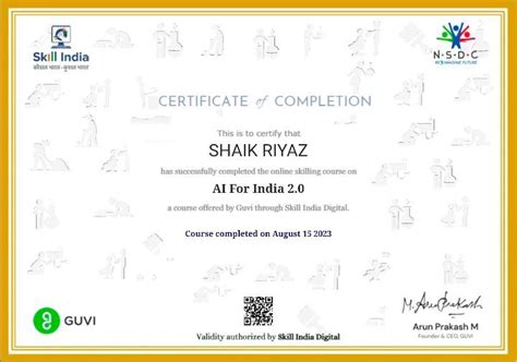 Riyaz Shaik On Linkedin Coursecompletion Lifelonglearner Guvi
