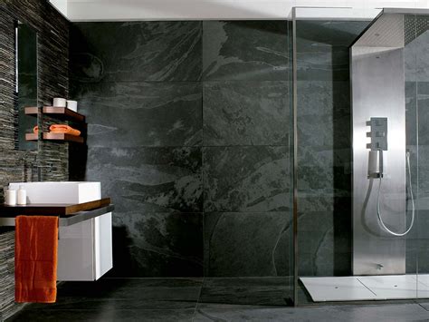 Porcelanosas Black Slate Wall Tiles For Stylish Bathroom Wall Tiles