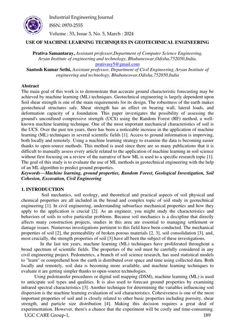 Pdf Use Of Machine Learning Techniques In Geotechnical Engineering