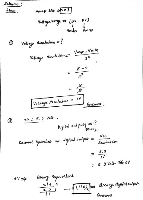 Solved Q4 A 3 Bit Adc Is Used To Sample Analog Signal In The