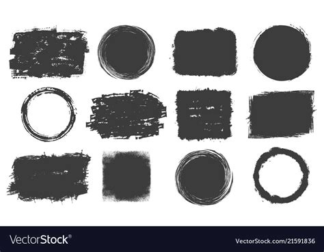 Set Of Grunge Frames Royalty Free Vector Image