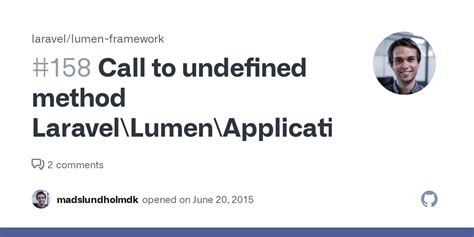 Call To Undefined Method Laravellumenapplicationgetnamespace