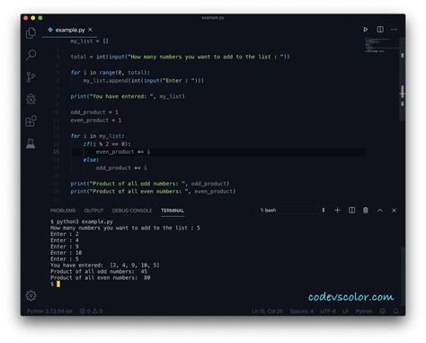 Find The Product Of All Odd Even Numbers In A Python List Codevscolor