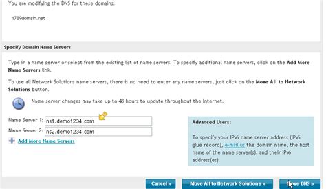 Updating DNS At NetworkSolutions Com Kualo Limited