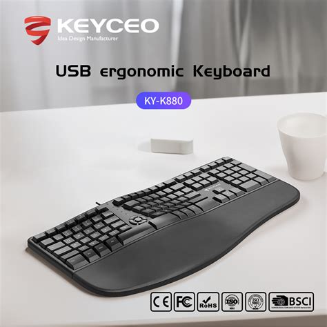 Ergonomic Low Profile Keyboard Usb Keyceo Keyceo