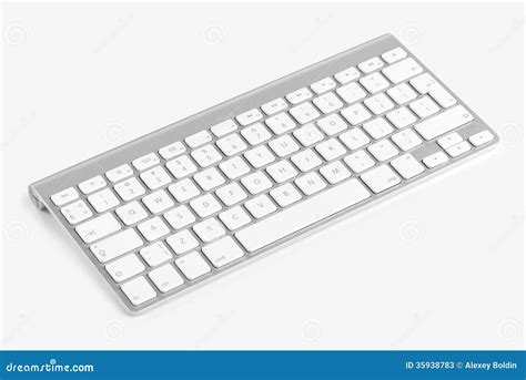 Wireless Computer Keyboard Isolated On White Background Stock Image