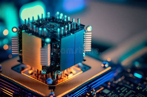 Cpu Processor With Modern Futuristic Technology Appearance Neural
