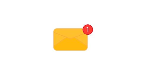 Mail Inbox Notification Icon Animation Isolated On White Background And