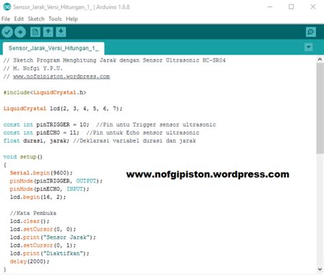 Mengukur Jarak Menggunakan Sensor Ultrasonic Dan Arduino Nofgi Piston