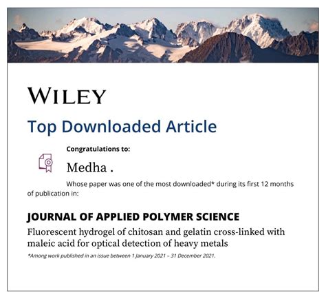 Researchpaper Polymerscience Wiley Dr Medha