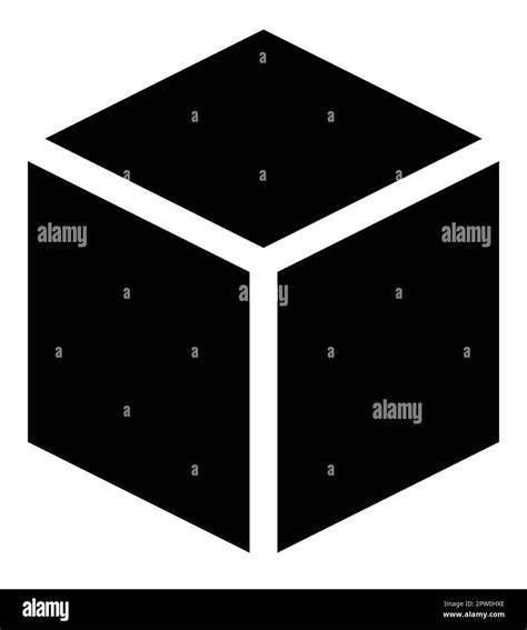Cube Icon Cuboid Block Shape Vector Element Illustration Stock Vector Image And Art Alamy