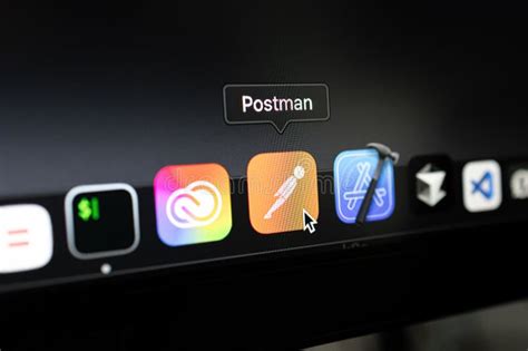 Poznan Poland April 14 2025 Postman App Icon Selected In Macos Dock For Api Development