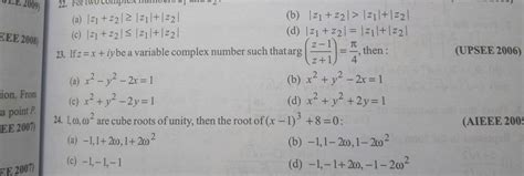 1 ω ω2 are cube roots of unity then the root of x−1 3 8 0 aieee 200