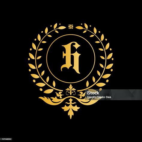 H 편지 로얄 럭셔리 로고 템플릿은 레스토랑 로열티 부티크 카페 호텔 문장 보석 패션 및 기타 벡터 삽화에 대 한 벡터 아트입니다 경매에 대한 스톡 벡터 아트 및 기타