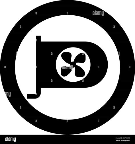 Graphic Card GPU PC Personal Computer Hardware Components Icon In Circle Round Black Color