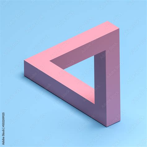 Optical Illusion Or Paradox Called The Penrose Triangle Or Penrose