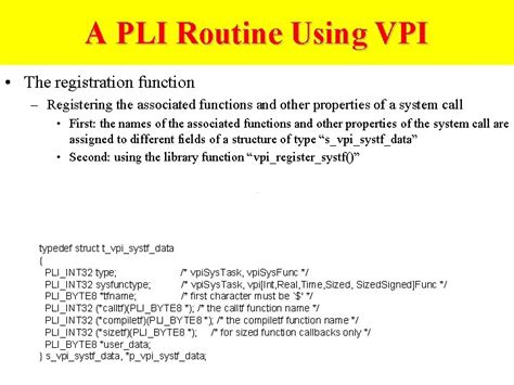 principles of pli vpi verilog procedural interfacevpi pli