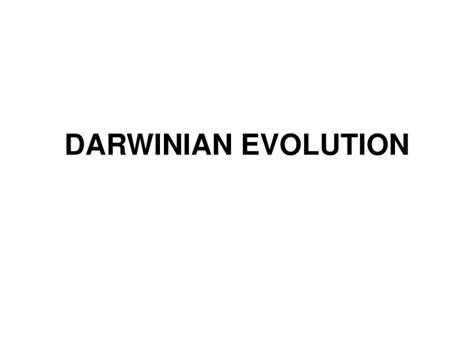 Ppt Darwinian Evolution Powerpoint Presentation Free Download Id