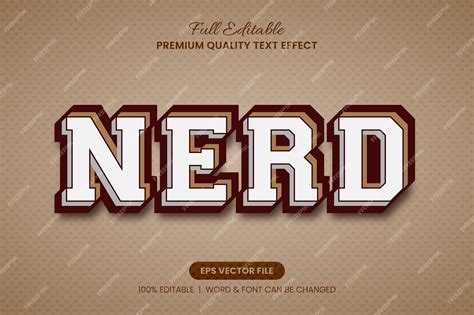 Premium Vector Nerd Sport Editable Text Effect Font Graphic Style
