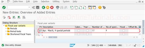 How To Maintain Fiscal Year Variant In Sap S4hana Sap Tutorials