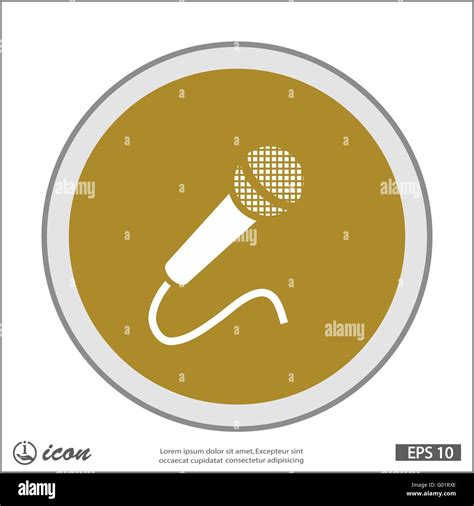 Microphone Icon Screen Stock Vector Images Alamy