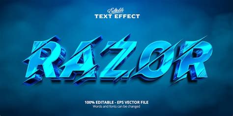 Premium Vector Razor Text Cutout Style Editable Text Effect