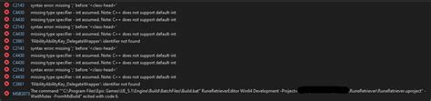 Compile Errors When Including Abilitysystemcomponenth Runrealengine