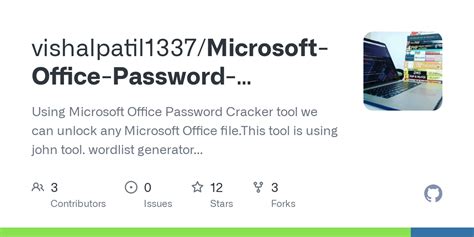 Github Vishalpatil1337 Microsoft Office Password Cracker Tool Using