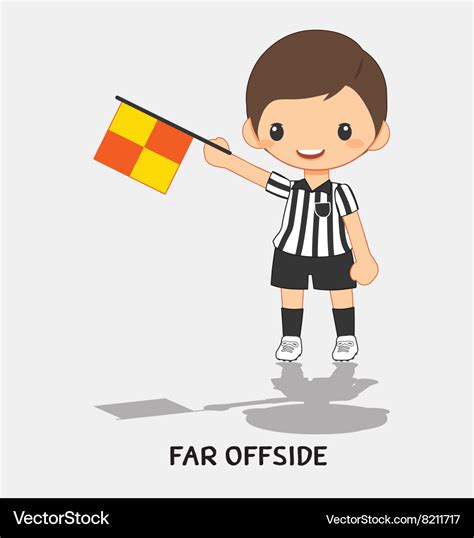 Far Offside Flag Signals Royalty Free Vector Image