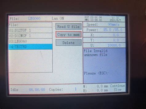 File Invalid Unkonwn File Error On Ruida Udisk Usb Drive Lightburn Hardware Compatibility