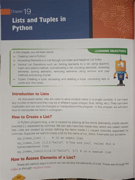 Chapter 19th List And Tuples In Python Pdf