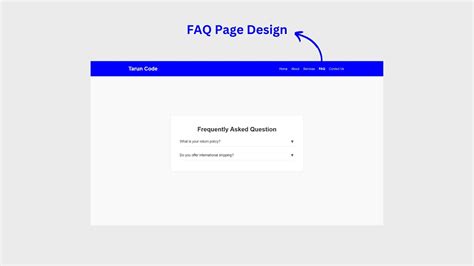 How To Create Faq Page Using Html And Css Tarun Code Youtube