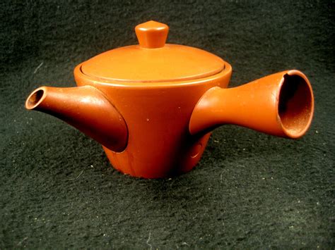 Vintage Signed Kyusu Ceramic Red Clay Tea Pot For Ocha Sencha Genmaich Shoguns Gallery